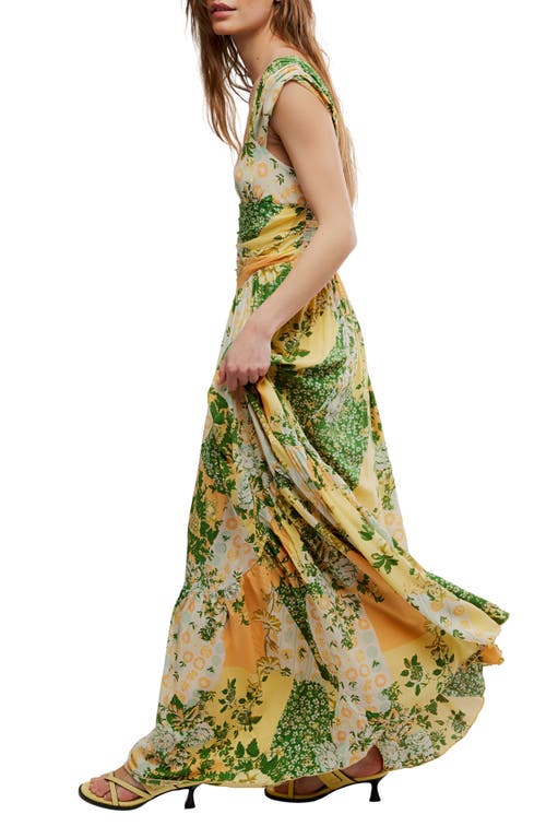 FREE PEOPLE Sasha Floral Mesh Midi Dress